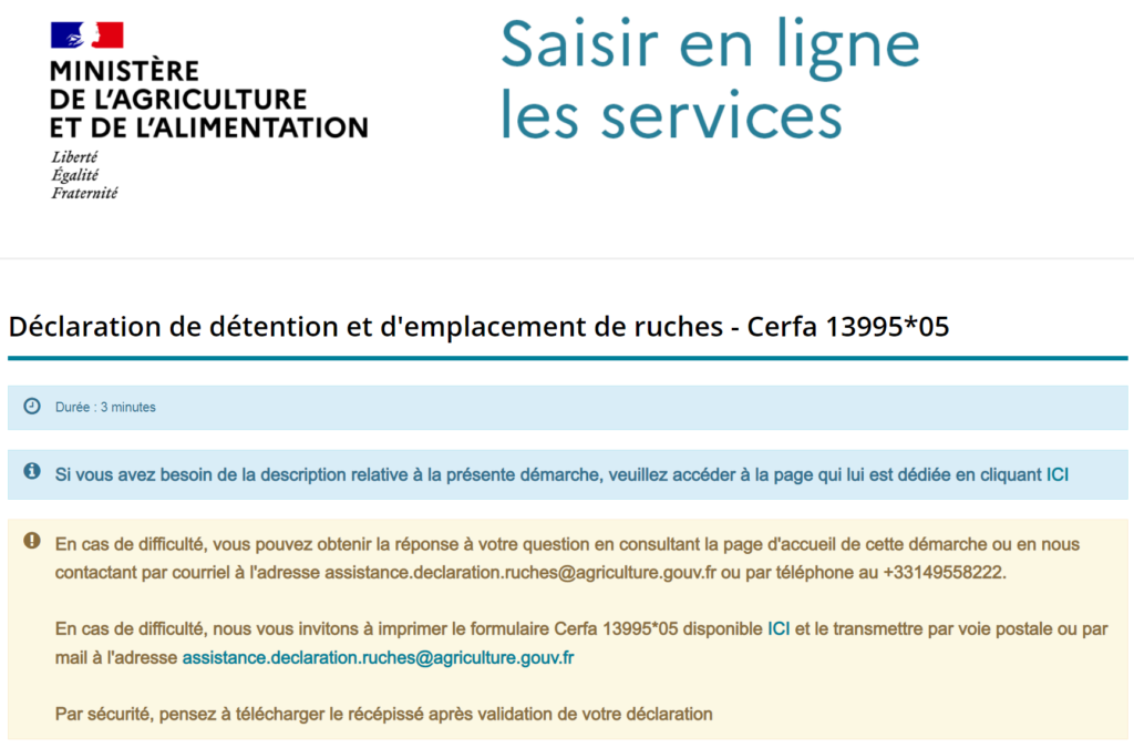 Déclaration de ruches 2024 – Syndicat d'Apiculture du Rhône et Région Lyonnaise